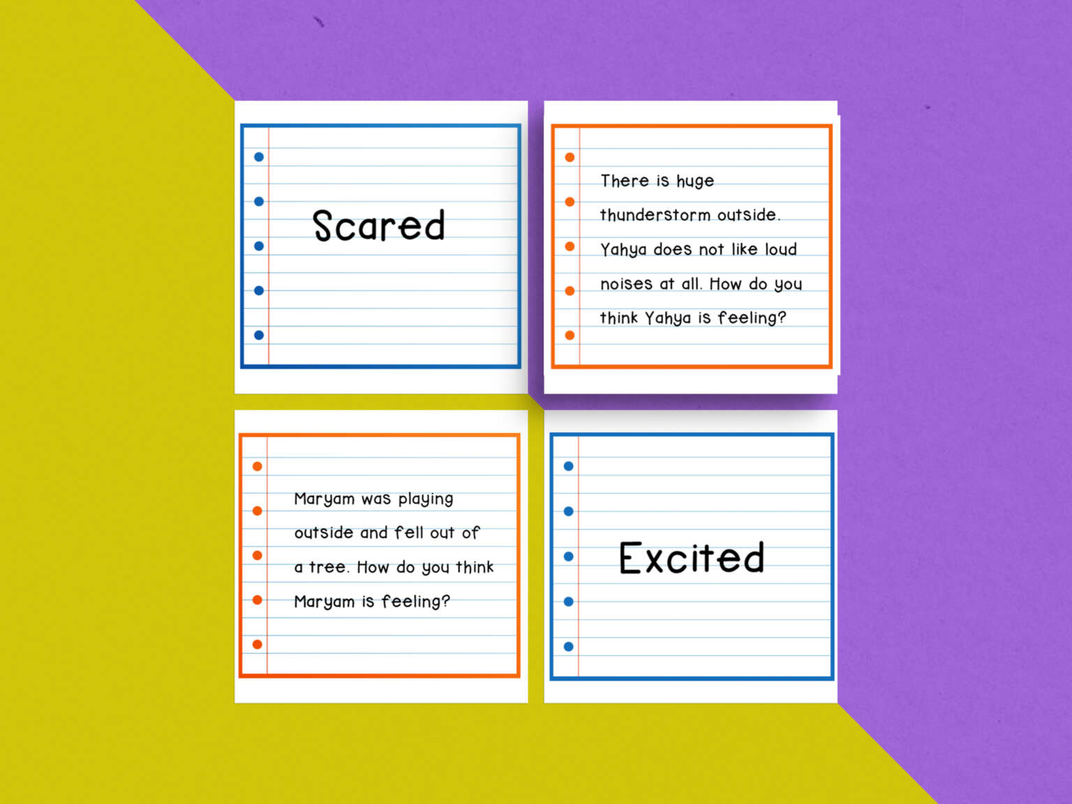 Empathy/Sunnah Matching Flash Cards Printable - TINY TEACHINGS